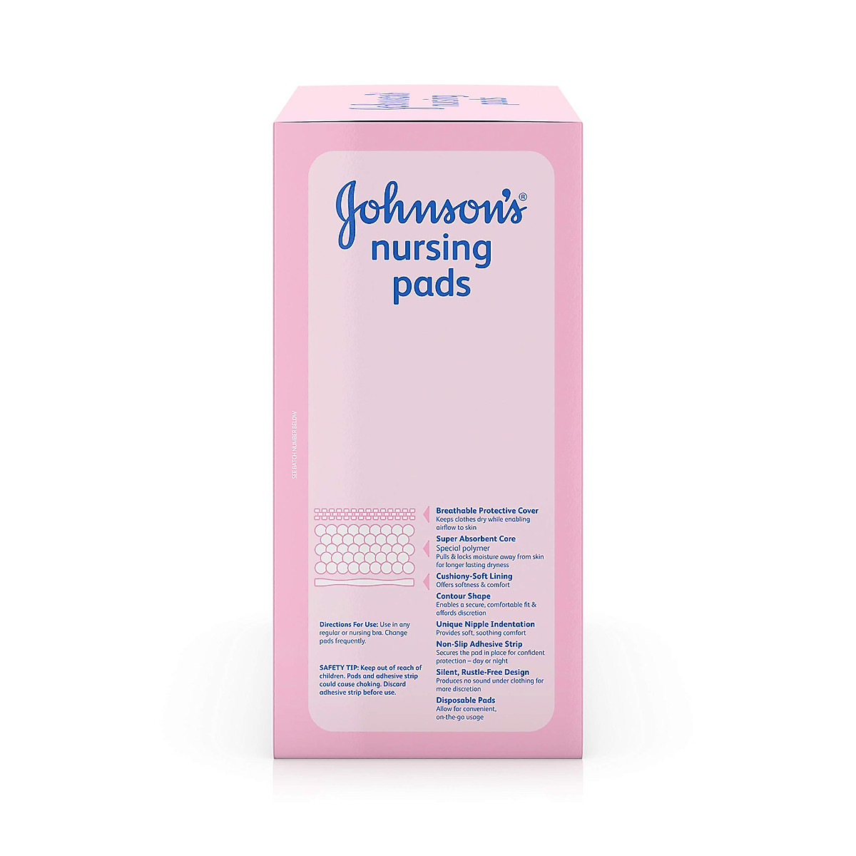 Johnson's Disposable Nursing Pads with Natural Cotton, Super Absorbent, Comfortable, and Breathable, Natural Contour Shape, 60 ct ( Pack of 2)