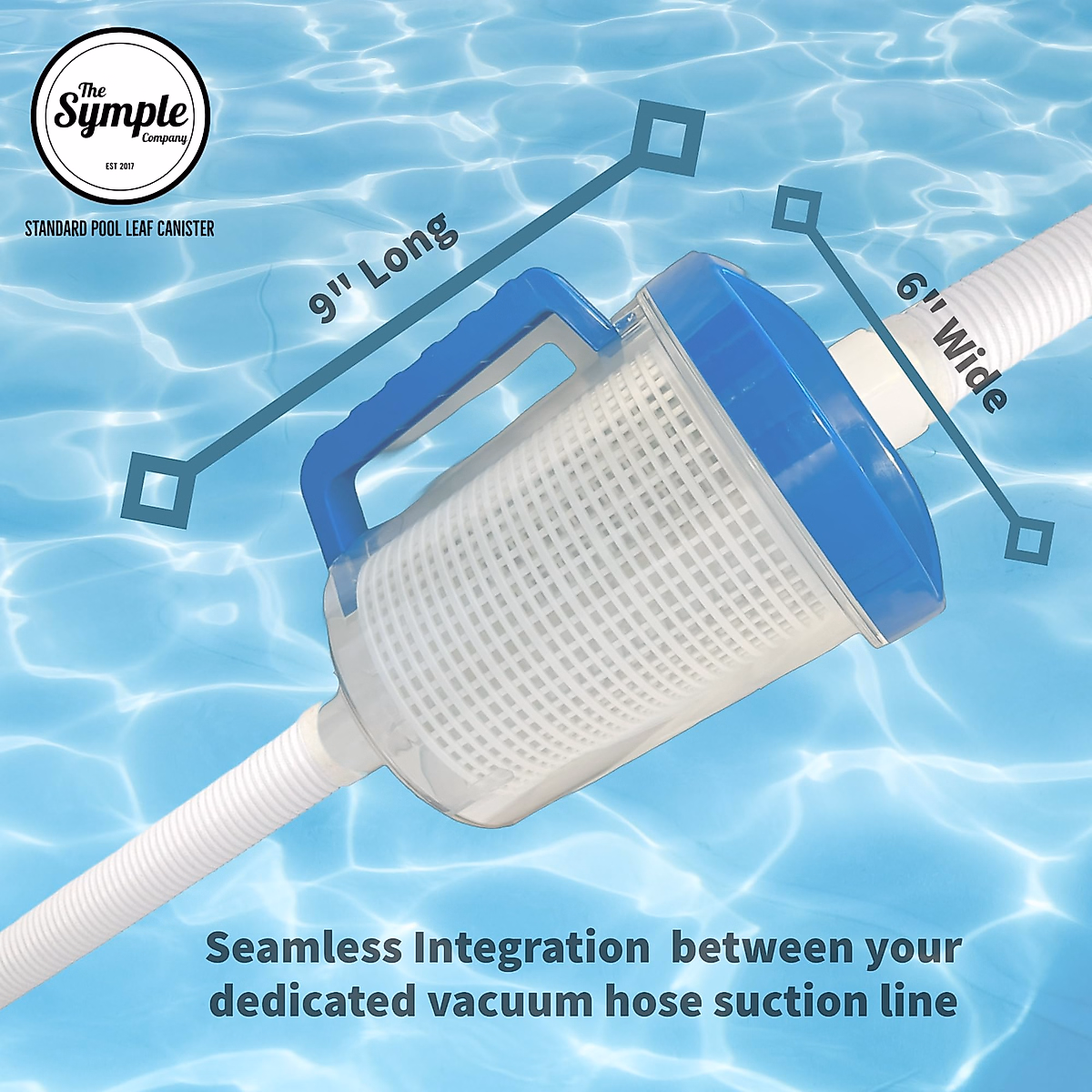 The Symple Company Standard Pool Leaf Canister Includes Mesh Basket, Suction of Debris/Leaves for Automatic Swimming Pool Cleaners/Filter