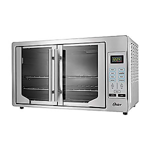 Oster Convection Oven, 8-in-1 Countertop Toaster Oven, XL Fits 2 16" Pizzas, Stainless Steel French Door