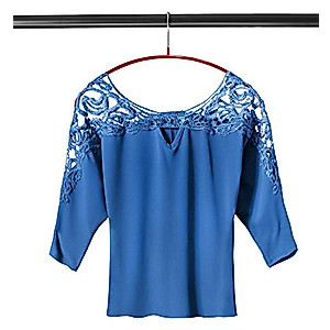 Mawa Euro Series Light Thin Non-Slip Space Saving Clothes Hanger Style 40/P, Set of 10, Red Pack of 10 10 Piece