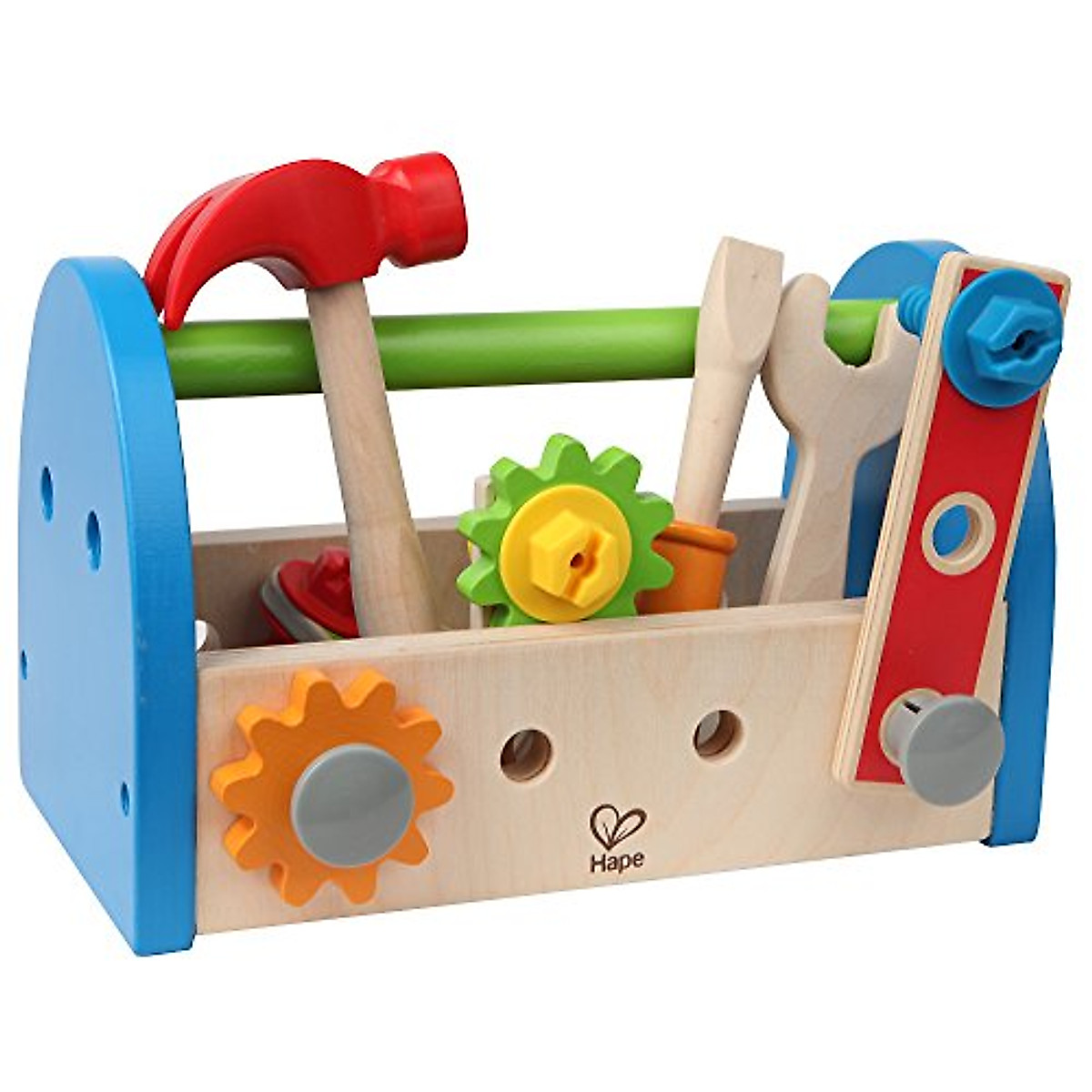Hape Fix It Kid's Wooden Tool Box and Accessory Play Set