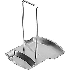 DRNKS Spoon Frame Stand Lid Organizer Lid Storage Rack 304 Stainless Steel Thick Pot Lid Stand for Home Kitchen Applicable to kitchen stove