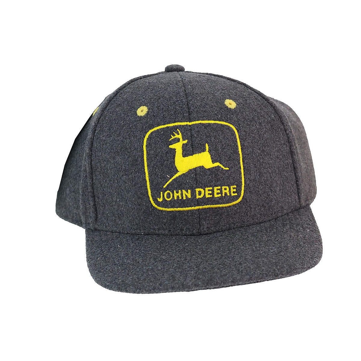 John Deere Faux Melton Wool-Charcoal-Os