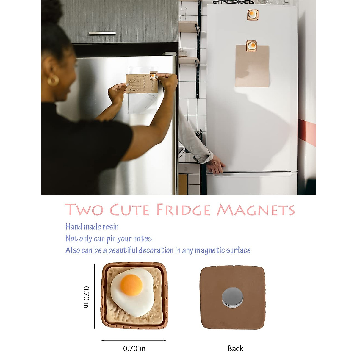 Egg Rings, Egg Molds Non Stick, Egg Molds for Frying with Silicone Applicator Brush and Anti Scald Handle,Stainless Steel Egg Frying Rings for Cooking Pancake, Sandwich Burger, Egg Mcmuffin(2PCS)