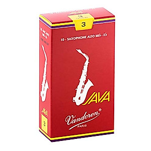 Vandoren SR263R Alto Sax JAVA Red Reeds Strength 3; Box of 10