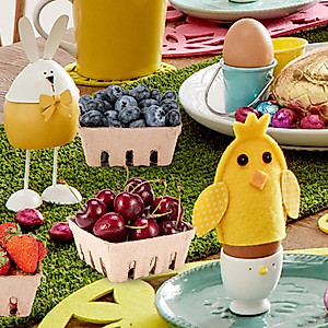 PARBEE 60 Pack Pulp Fiber Berry Basket, Molded Containers Vented for Strawberry Blueberry Raspberry Grape Cherry, Small Farmer Market Produce Basket Containers