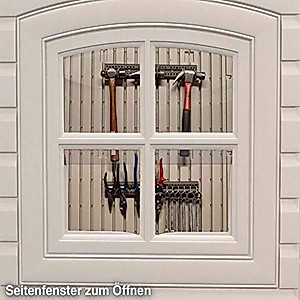 Lifetime 6405 Outdoor Storage Shed with Window, Skylights, and Shelving, 8 by 10 Feet