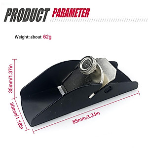 Walfront Mini Wood Adjustable Block Planer Aluminum Alloy Lightweight Carpenter Woodworking Trimming Chamfering Tools, Hand Tools & Accessories