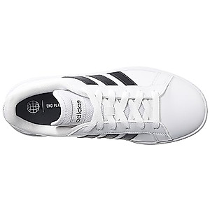 adidas Women's Grand Court Base 2.0 Tennis Shoes, Cloud White-core Black, 8