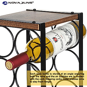 Wine Rack, Countertop Wine Holder for 6 Bottle Wine, Perfect for Home Décor Bar Wine Cellar Basement Cabinet Pantry