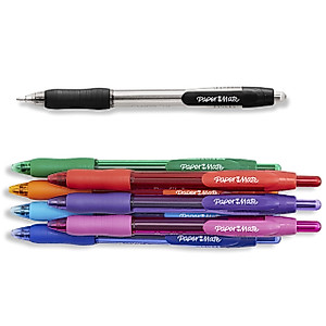 Paper Mate 1960662 Profile Retractable Ballpoint Pens, Assorted Colors, 8-Count