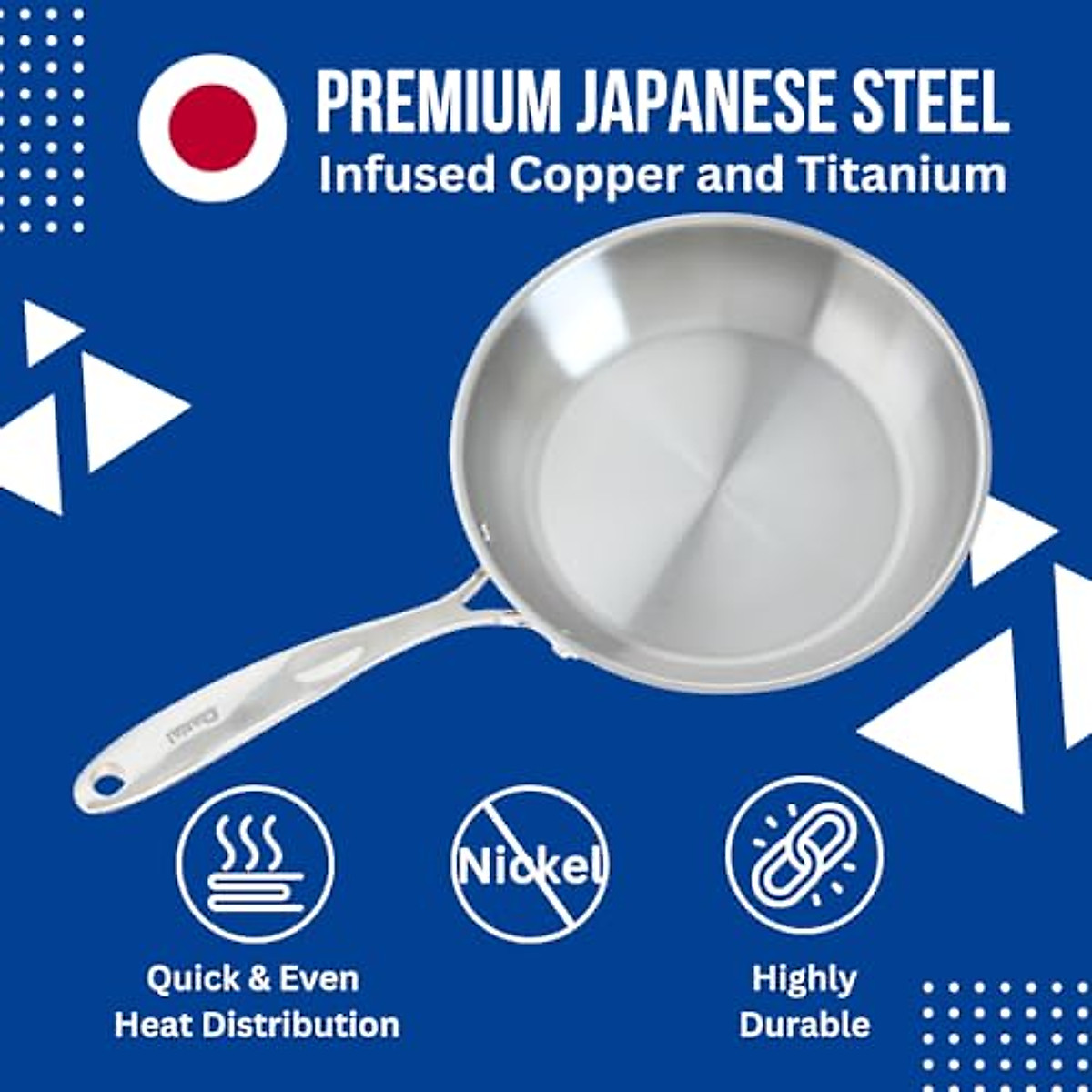 Chantal SLIN63-20 Induction 21 Steel Fry Pan, 8-Inch