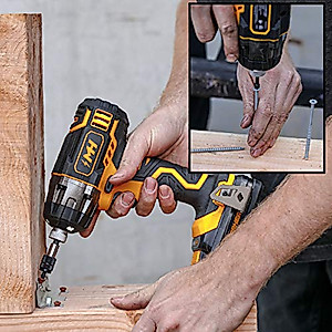 MOTORHEAD 20V ULTRA Cordless Impact Driver Kit, Lithium-Ion, ¼” All-Metal Hex Chuck, Tri-Beam LED, Variable Speed Trigger, 2Ah Battery & Quick Charger, Bag, 16 Accessory Bits, 3 Nut Drivers, USA-Based