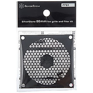 SilverStone Technology FF81 80mm Standard Fan Filter with Honeycomb Grille, black, SST-FF81B