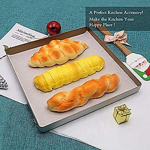 Nonstick Square Baking Pan, 11x11 Inch Carbon Steel Cake Baking Sheet, Cookies Bakeware for Oven Baking Gold