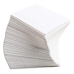 Teskyer Blank Playing Cards, Poker Size, Linen Finish, Double Sides Blank Index Flash Cards for Writing, Drawing, DIY Game Cards Gift Cards