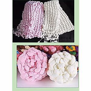 3 Pack Pomp-A-Doodle Yarn, Used for Car seat Cushion, Baby Blanket and Other DIY Knitting Yarn Craft Projects (Bean Paste)