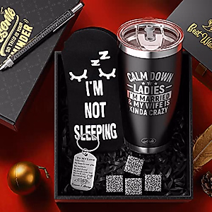 Gifts for Husband, Unique Husband Gifts, Husband Birthday Gifts with Tumbler, Whisky Stones, 6 in 1 Multitool Pen, Funny Socks and Keychain, Best Gift for Husband from Wife