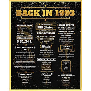 30th Birthday Decorations for Him - Best Gifts for 30 Year Old Men, 30th Birthday Gifts for Him, 30 Birthday Decorations for Men, 30th Birthday Gifts for Men,1993 30th Birthday Card for Men,30th Decor