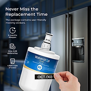 Waterdrop Plus 8171413 Refrigerator Water Filter, Replacement for Whirlpool® 8171413, EDR8D1, Kenmore® 46-9002, NLCS200, NSF 401&53 Certified, 𝐑𝐞𝐝𝐮𝐜𝐞 𝐏𝐅𝐀𝐒, Pack of 3 (Package may vary)