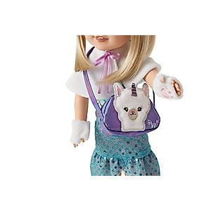 American Girl WellieWishers 14.5-inch Doll Accessories Magical Llamacorn with Shawl, Gloves, and Purse, For Ages 4+