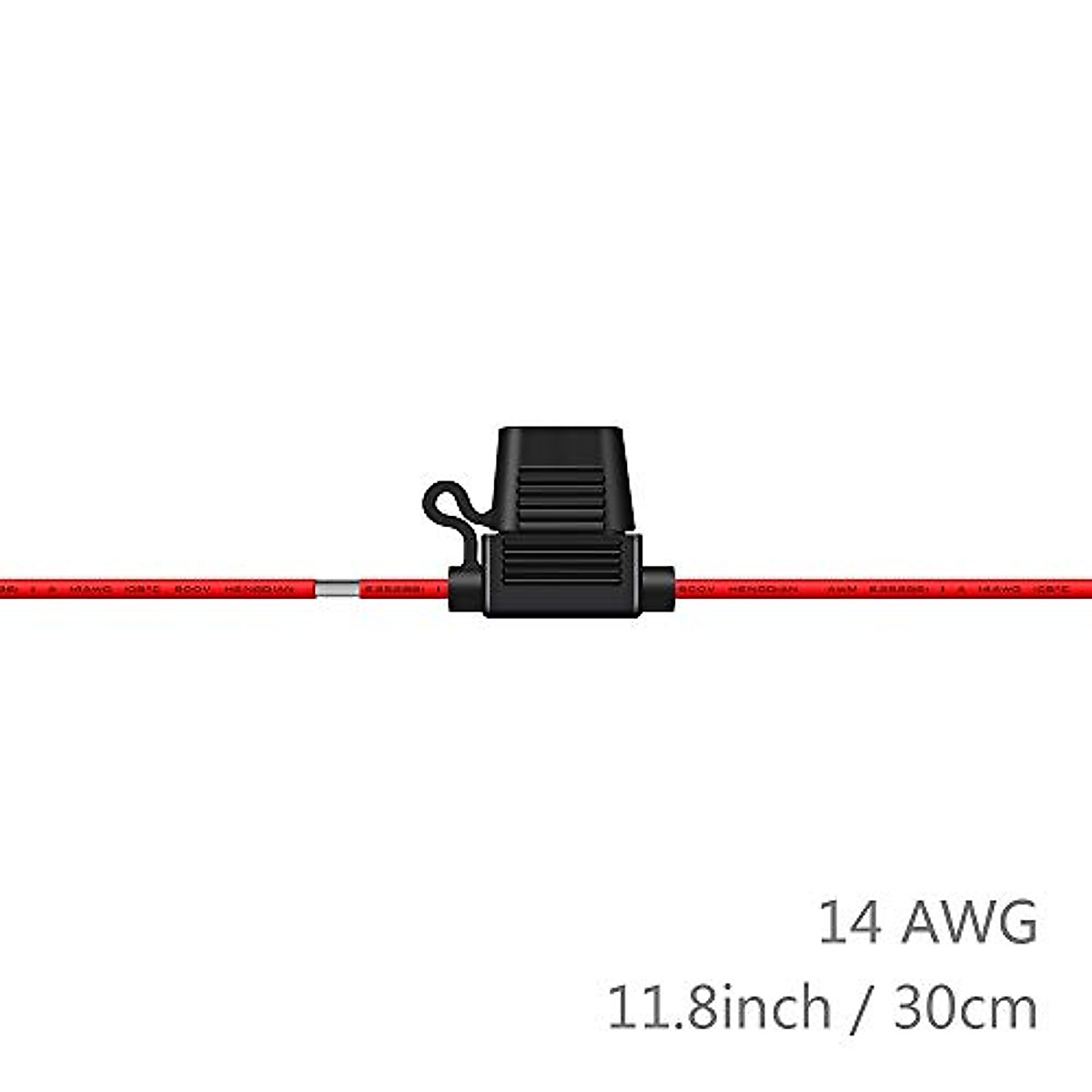 14 Gauge Fuse Holder ATC/ATO, SIM&NAT 10 Packs in-Line Automotive Blade Fuse Holder with 50PCS Standard Car Fuses, 1A 2A 3A / 4A 5A 7.5A 10A 15A 20A 30A Automotive Replacement Fuses