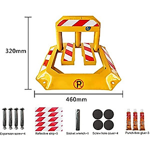 HEIMP Parking Post, Parking Barrier, for Parking Lot Parking Barrier, Car Ground Lock, Parking Space Lock, Parking Pile Parking Space Lock Parking