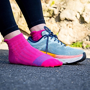 RunTechnology Performance Low-Cut Socks | Pink | Large