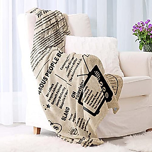 Budalagong 51st Birthday Gift for Women Men, 51st Anniversary Wedding Gifts, Back in 1972 Blanket Decorations for Husband Wife Dad Mom (51 White, 60 * 50)