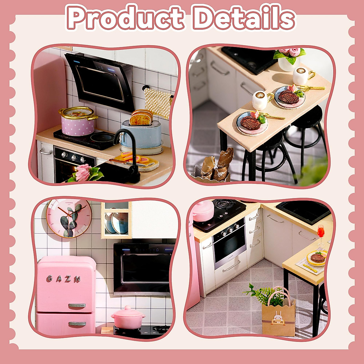 Flever Dollhouse Miniature DIY House Kit Creative Room with Furniture for Romantic Artwork Gift (Taste of Life)