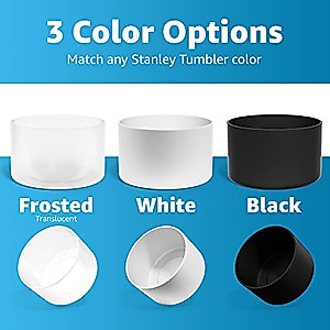 Jmoe USA Boot Sleeve for Stanley 40oz Quencher Adventure & 20oz & 30oz IceFlow Tumblers | Protects Against Dents & Scratches | Protector for Bottom of Cup (Frosted, 1-Pack)