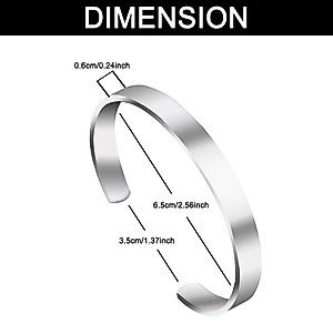 Amlion Personalized Bracelets for Women Mom,Engraved Custom Bracelets Cuff Inspirational Personalized Gifts for Women-Double Side Engraved