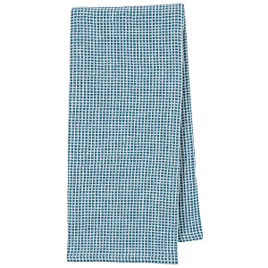 KAF Home Set of 4 Centerband and Waffle Flat Kitchen Towels | 18 x 28 Inch Absorbent, Durable, Soft, and Beautiful Kitchen Towels | Perfect for Messes and Drying Dishes - Teal
