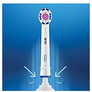 Oral-B Genuine 3D White Replacement Toothbrush Heads, Refills for Electric Toothbrush, Polishes to Remove Stains for Whiter Teeth, Pack of 4