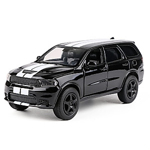 COOLPUR 1/36 Scale Durang Car Model Off-Road Diecast Toy Vehicle Zinc Alloy Metal Pull Back Powered Vehicles Mode for Kids,Adult,Boyfriend Gift(Black)