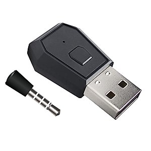 Zamia Wireless Adapter for PS4/PS5 Dongle Mini USB 4.0 Headset Adapter Transmitters Microphone Receiver Support A2DP HFP HSP