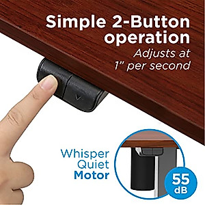 Comfty Home/Office Height Adjustable Table, 28.7” to 48.4”, Brown