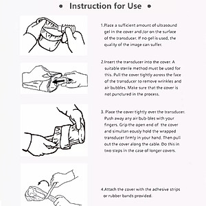 GOYOJO Ultrasound Probe Cover - Latex-Free Sterile Disposable Clear, 6 X 12" Protects and Extends Equipment and Instrument Life by Brand Bilot (20 Pcs)
