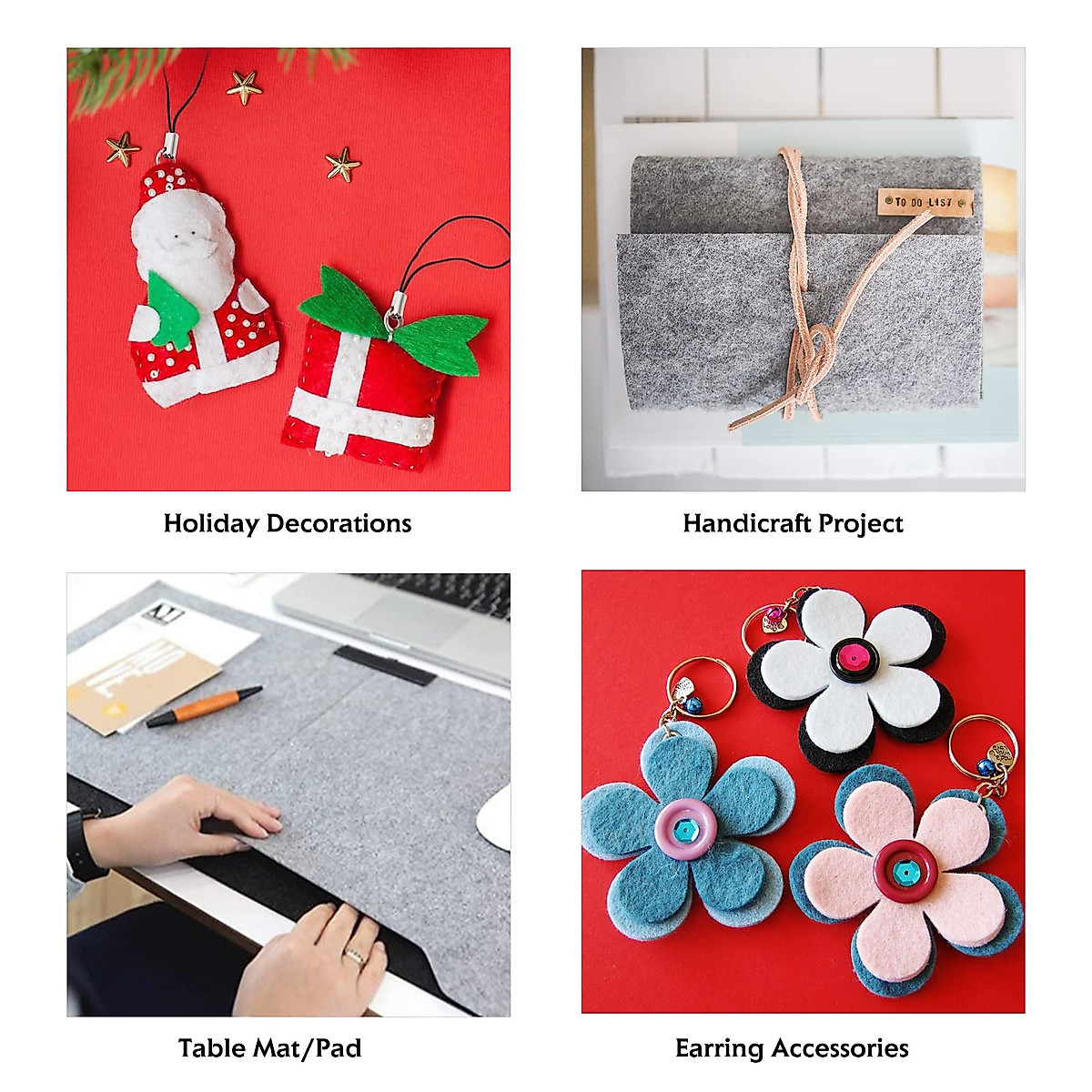 Felt Fabric Soft Felt Sheet 1yard/36 x78 Durable Craft Felt Cloth 1.5mm Thick for Handcrafted,Sew,DIY Project,Party Decoration (Black,1yard)