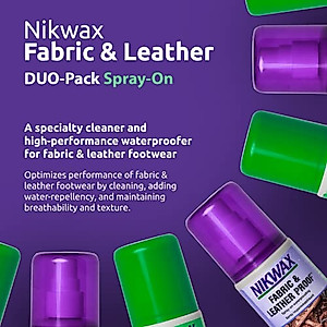 Nikwax Fabric & Leather Footwear Cleaning and Waterproofing DUO-Pack, 125ml