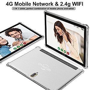 ZONKO Tablet 10 inch 2 in 1 4G Phone Tablet with Dual Sim Slot, 4GB+64GB Storage(Support 512GB Expand), Octa-Core Processor,13MP Camera, WiFi Android Tablet with Keyboard Mouse Stylus(Gray) 1