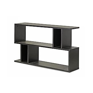 Baxton Studio Goodwin 2-Level Modern Bookshelf, Dark Brown