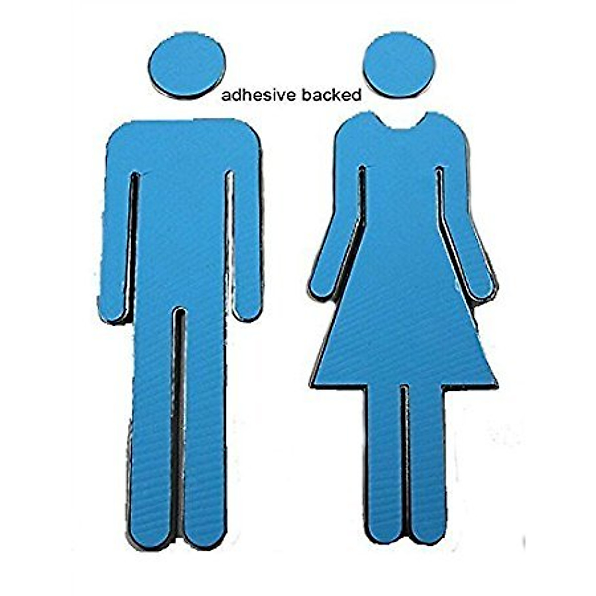 Z-COLOR Modern Acrylic Bathroom Sign Decor Adhesive Foil Backed Men's and Women's Unisex (Bronze)