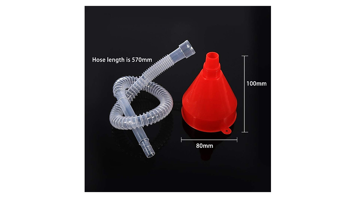 Annurssy Multi-purpose Oil Funnels - 2 Pack with Flexible Tube