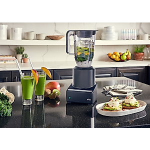 Braun JB7200 PureMix Power Countertop Blender With Plastic Jug, 56 fl. oz, Black