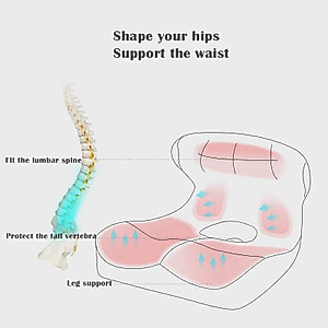 Memory Foam Orthopedic Cushion Comfort Ergonomic Design Back Coccyx Pillow for Car Seat Office Chair Pain Relief (Red)