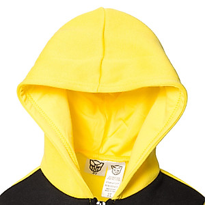 Transformers Bumblebee Big Boys Fleece Half Zip Hoodie Yellow 10-12