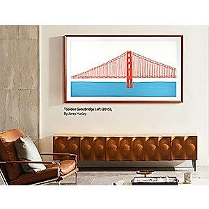 Samsung (2021) Modern Brown Frame Customizable Bezel, 50-Inch