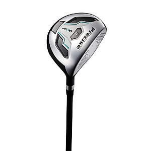 Precise AMG Men's Complete Golf Clubs Package Set Includes Titanium Driver, S.S. Fairway, S.S. Hybrid, S.S. 6-PW Irons, Putter, Bag, 3 H/C's Right Hand - Choose Size! (Tall Size +1", Right Hand)