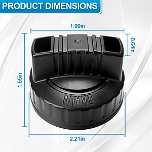 47922 Vac Drain Cap Compatible with Ridgid Shop Vacuum Cleaner and Craftsman Shop Vacuum, 1.97'' ID Wet/Dry Vacuum Replacement Drain Cap（1pack）